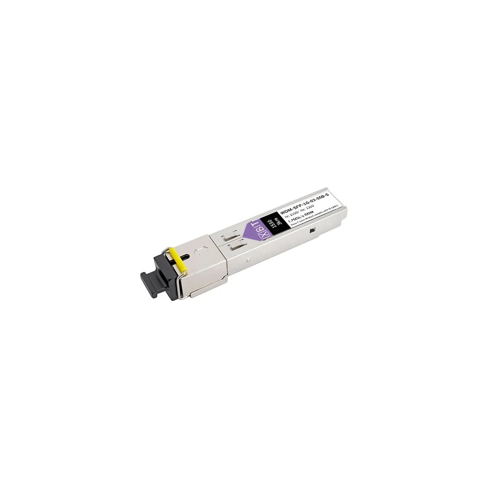 Модуль XBIT SFP 1G WDM SC (9dB) 1550нм 3км S1GW0355-31S, оптический модуль с металлическим корпусом и защитой