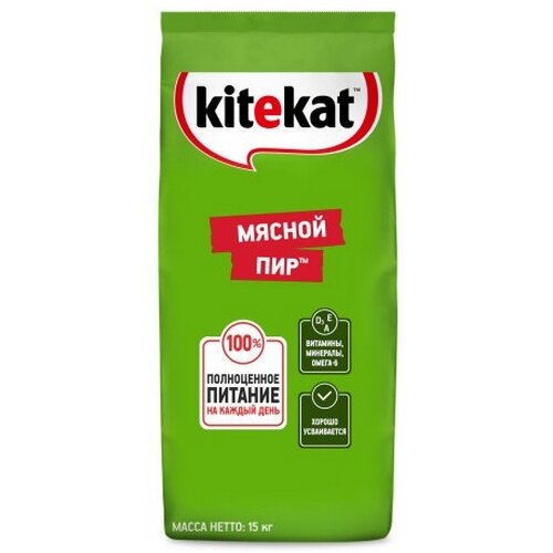 Kitekat Китикет Сухой корм для кошек Мясной пир 15 кг