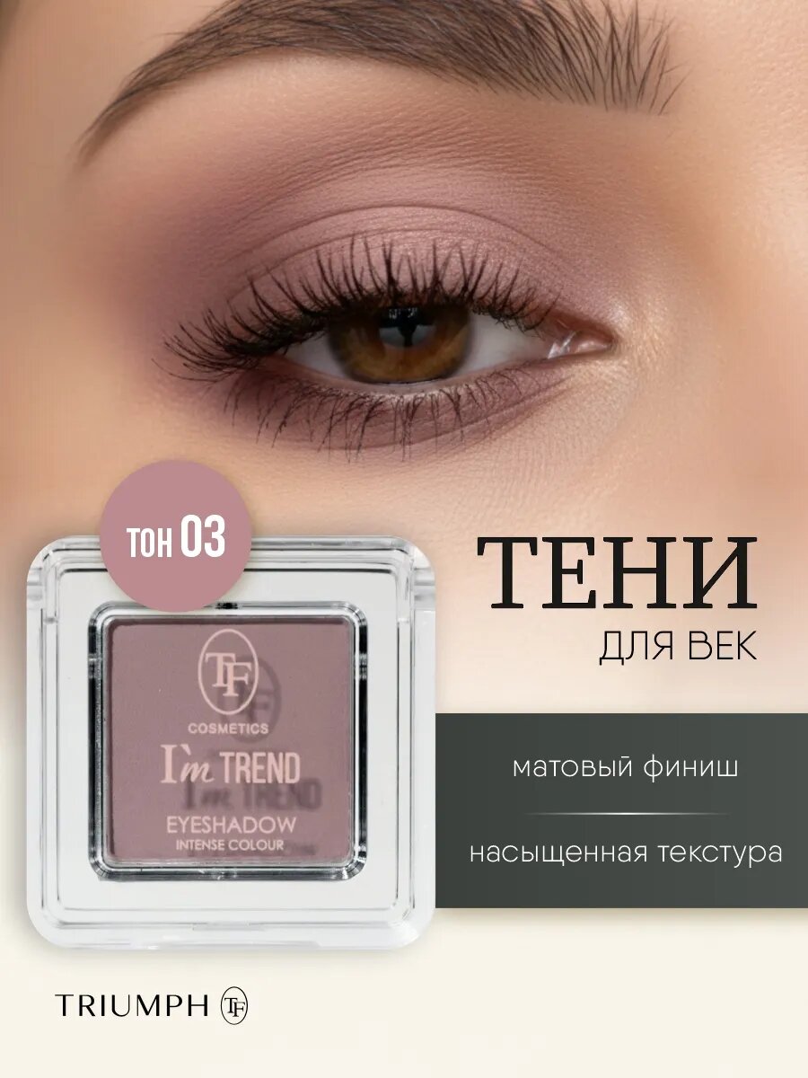 Тени для век TF cosmetics Eyeshadow Intense Colour I'm Trend matte, тон 03 Натуральный тауп / Natural taupe