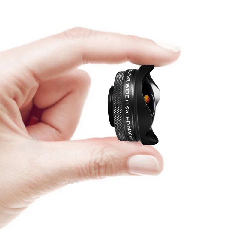 Макро-широкоугольный объектив камеры 2-в-1 для IPhone X Xr 11 12 13 14 15 Pro Max Samsung HUAWEI для объективов смартфонов с зажимом для телефона