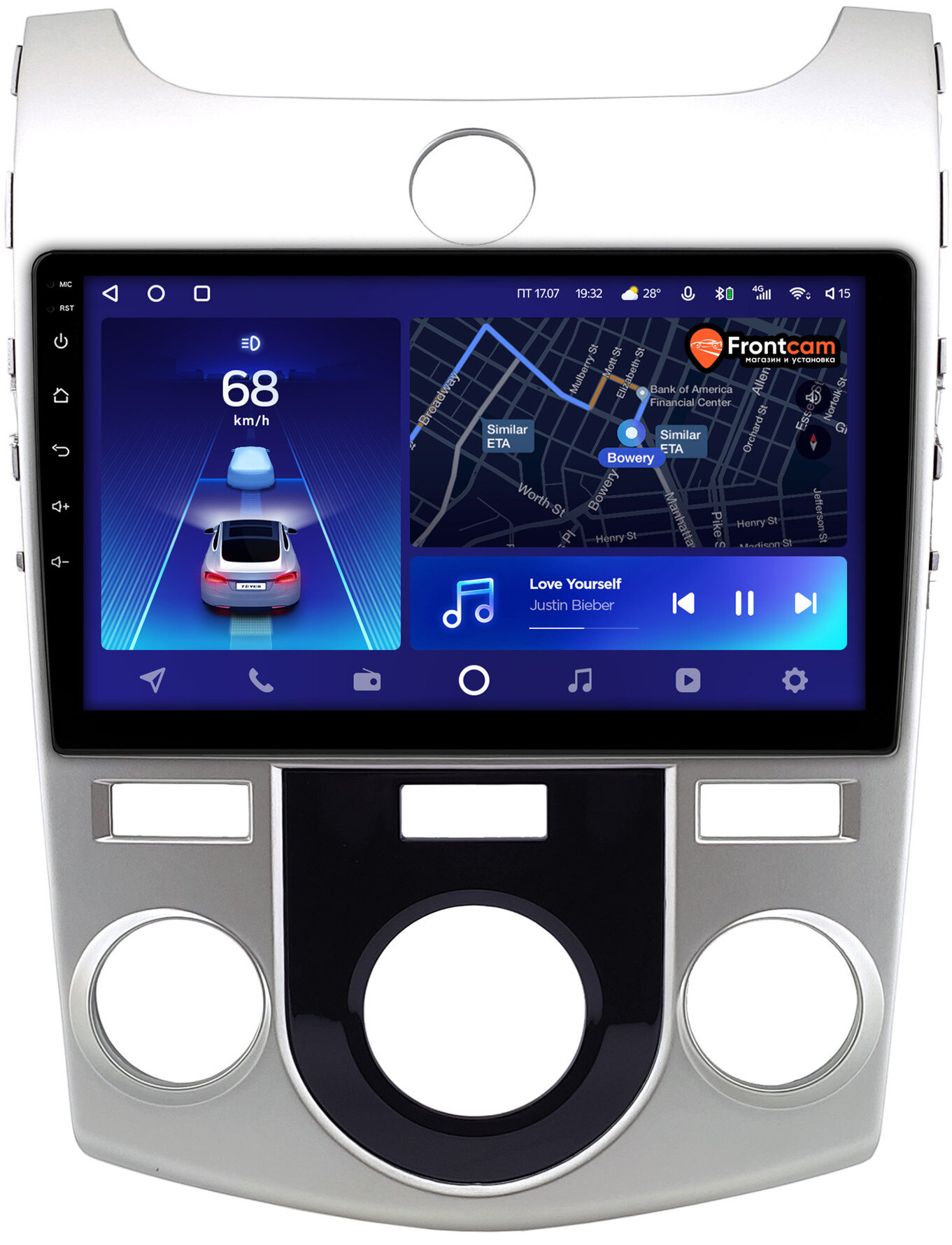 Штатная магнитола Teyes CC2 PLUS 6/128 9" RM-9-147 Kia Cerato 2 седан, Forte 2008-2013 (авто без климат-контроля) Android 10 (4G-SIM, DSP, QLed)