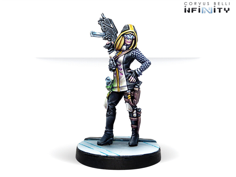 Набор миниатюр Inifinity Dart, Optimate Huntress (Submachine gun, Grenades) (ALEPH)