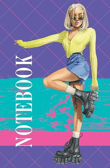 Блокнот А7 40л кл. "Zoomer-girl" склейка, ламинация