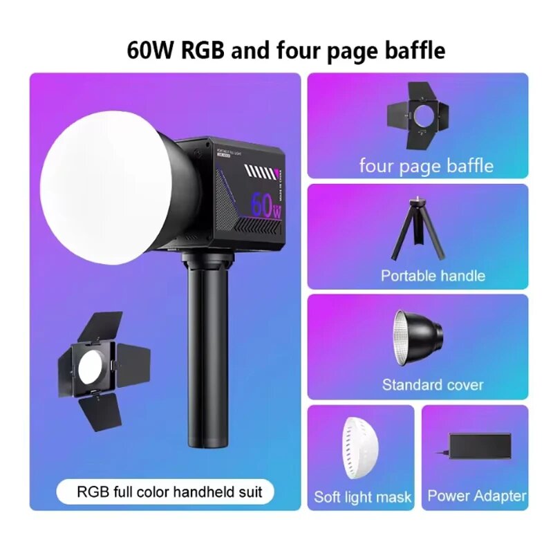 Luxuglow RGB светодиодный светильник для фотостудии 10000 мАч