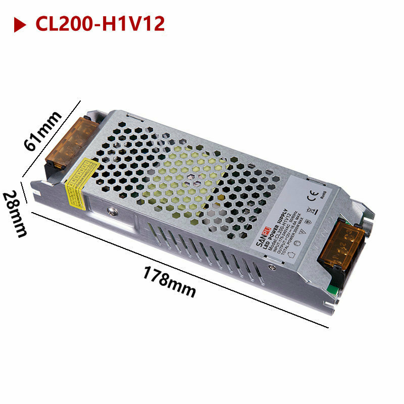 Ультратонкий линейный светодиодный блок питания 220В на 12В/24В/48В с постоянным напряжением для световых коробов и линейных светодиодных лент.