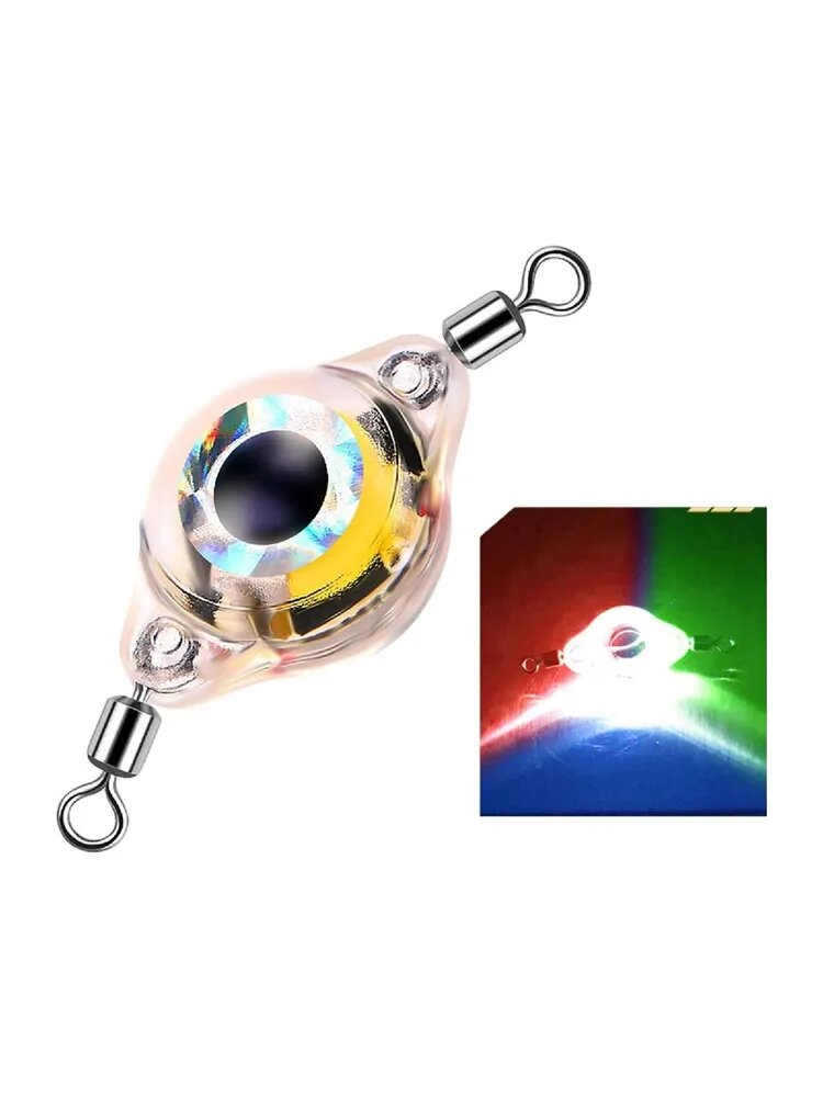 Электронная приманка, блесна светодиодная, моргающая блесна, мигалка на форель, 1шт.-красочный