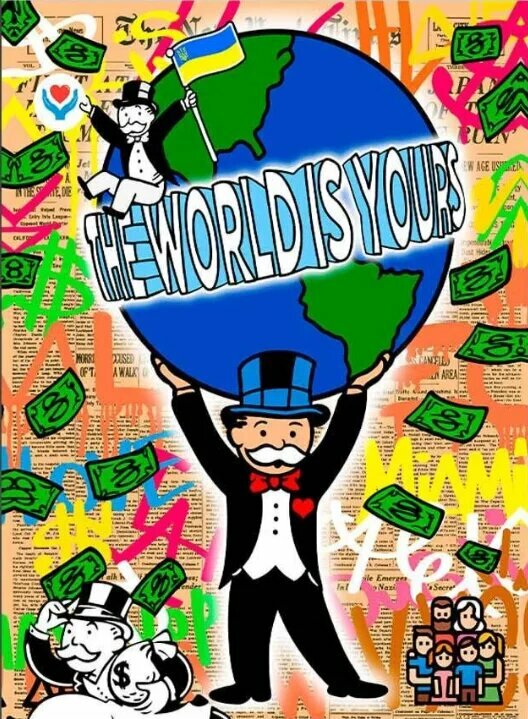 Холст Alec Monopoly "Мир твой" 50x70см, PF54409