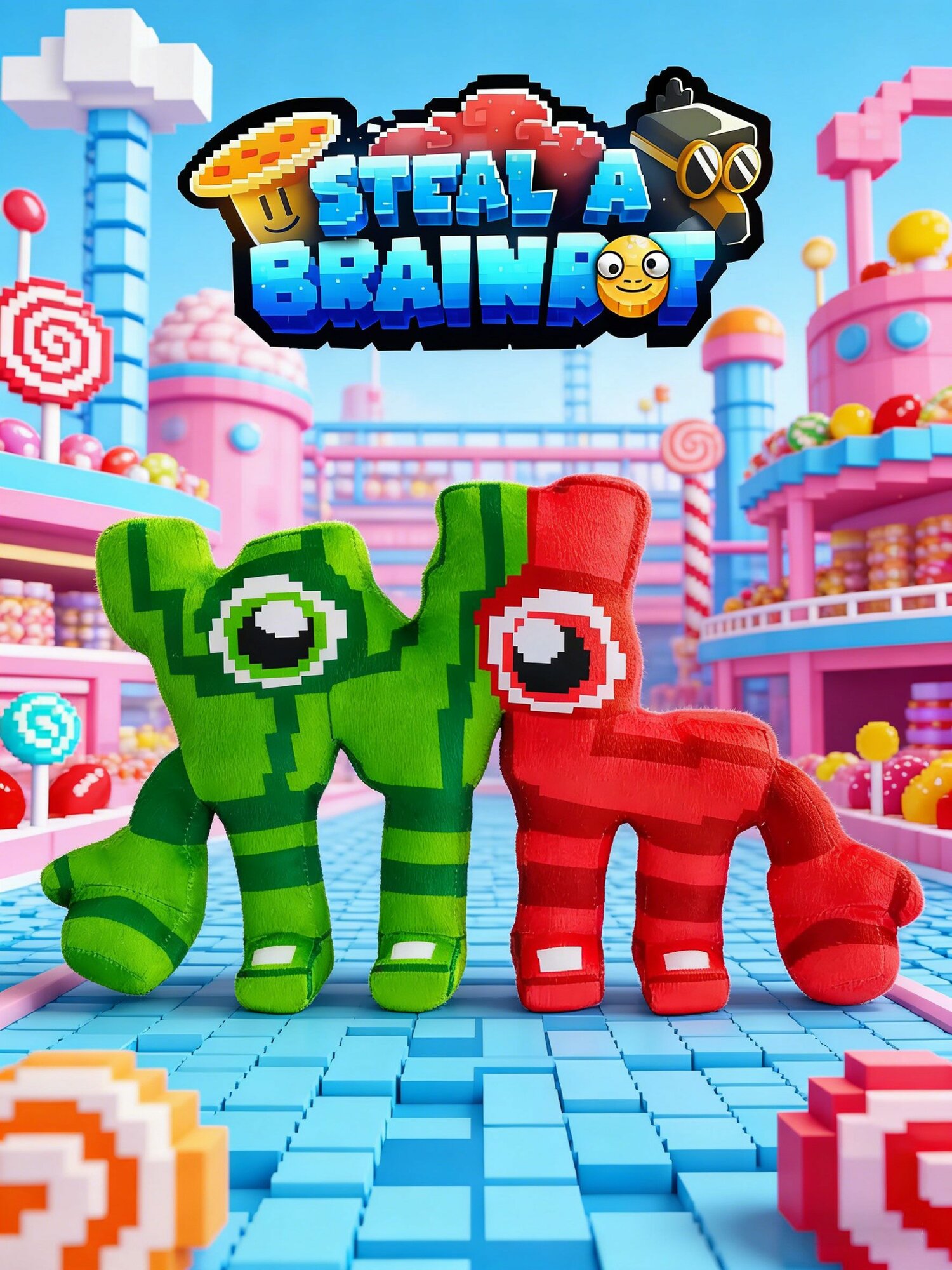 Плюшевая игрушка мем W or L, из игры Roblox Steal a Brainrot