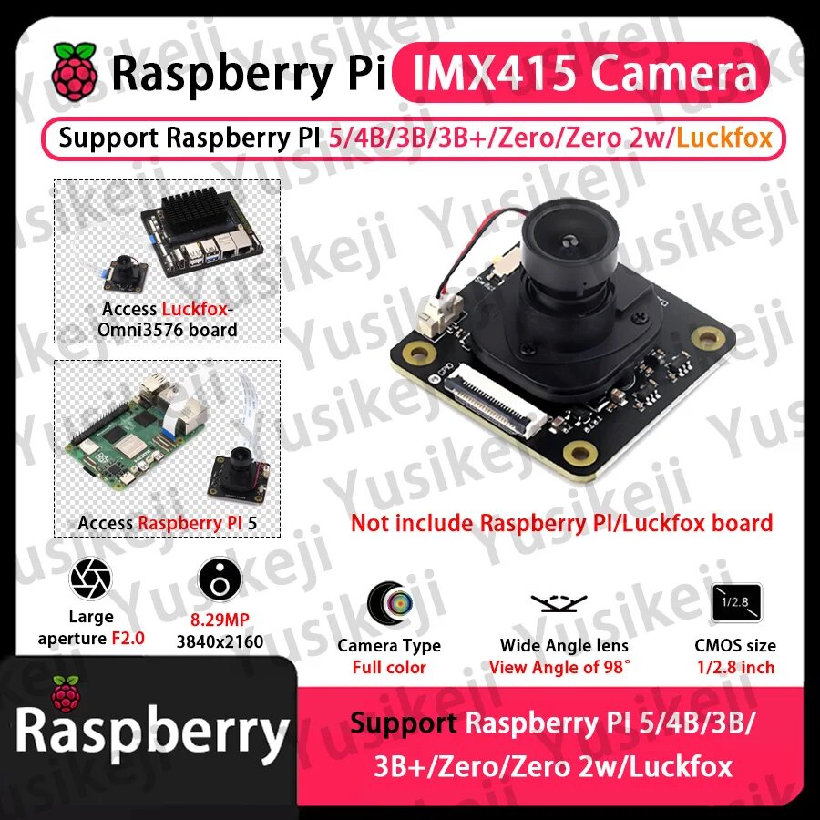 Камера IMX415-98 IR-CUT для Raspberry Pi Zero/Zero 2 W/Pi 5 — фото 1