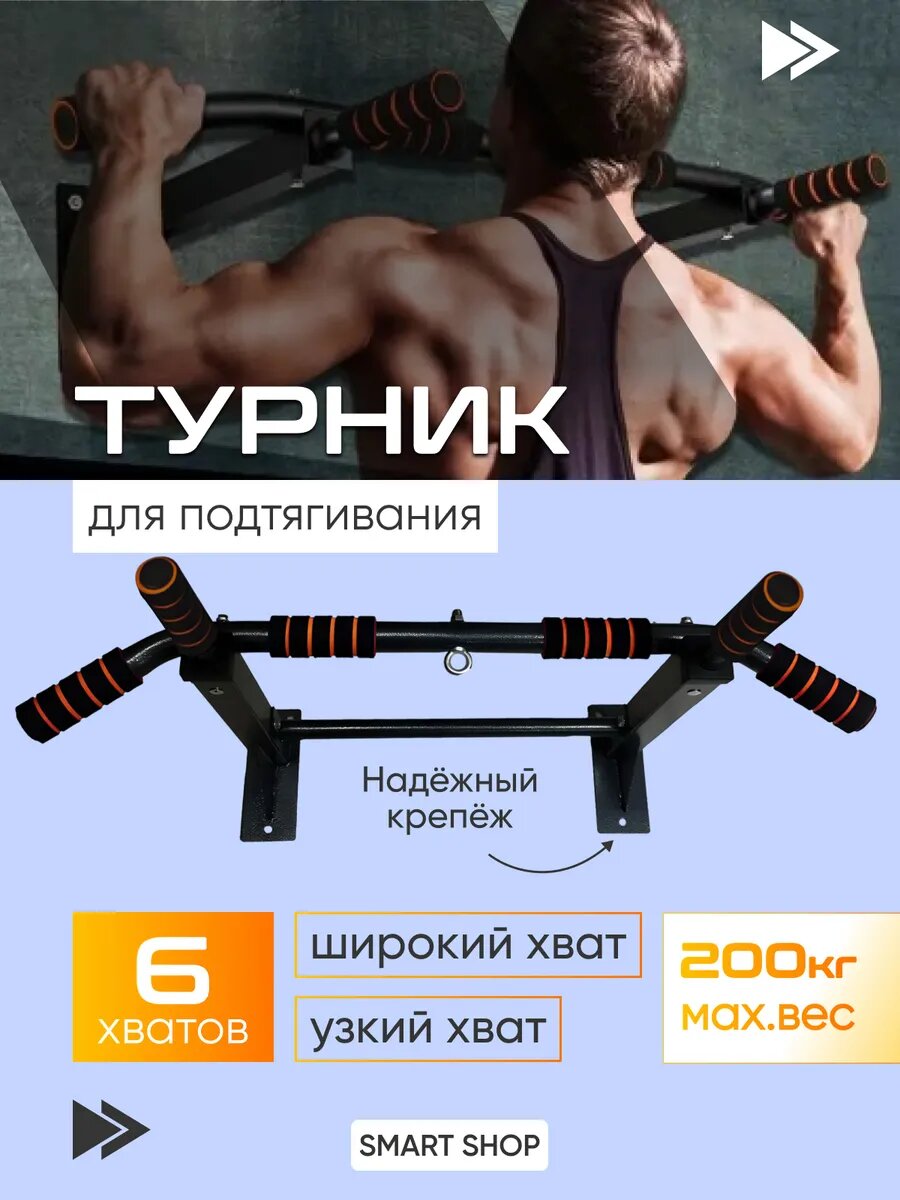 Турник настенный для подтягивания взрослый для дома