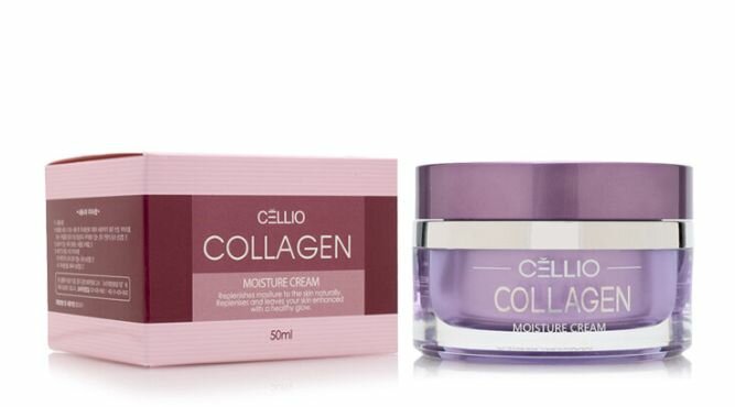 Cellio Collagen Moisture Cream увлажняющий антивозрастной крем для лица с коллагеном (50мл.)