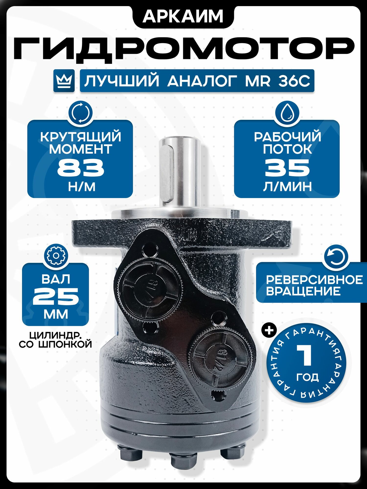 Гидромотор BMR-36P1AIIY10/T10 (MR 36C)