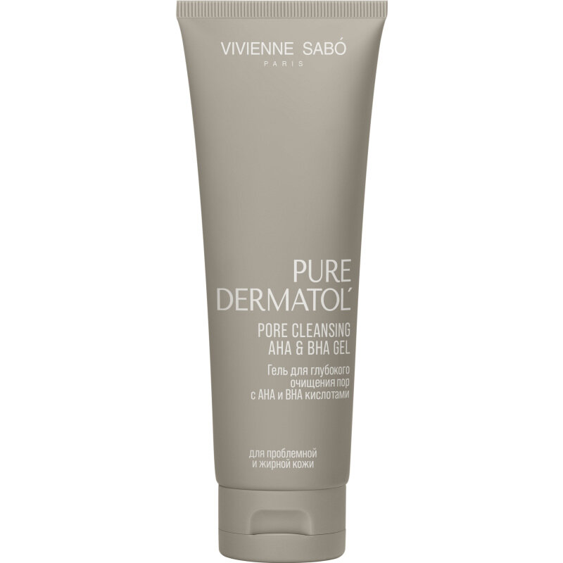 Гель Vivienne Sabo Pure Dermatol' для глубокого очищения пор с АНА и ВНА кислотами