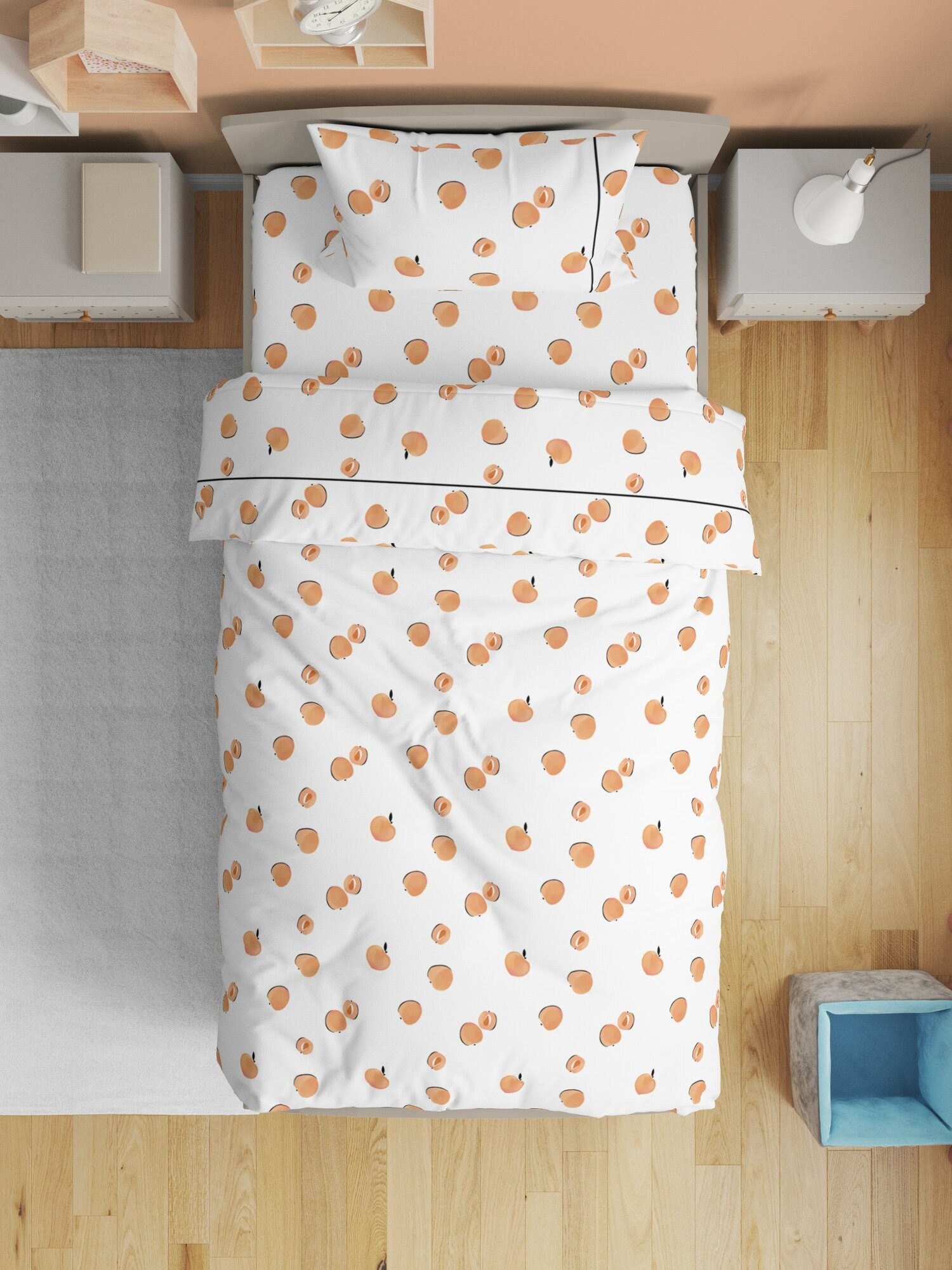 BELLEHOME Постельное белье детское "Juicy fruit", сатин, 1,5 спальный