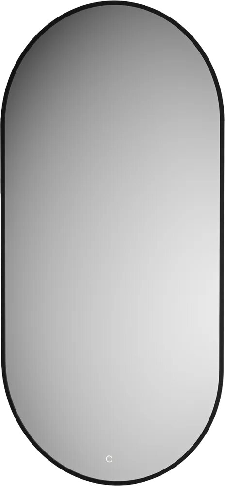 Зеркало Defesto Aura DF 2936S 60x120 со светодиодной подсветкой, 60 см, с сенсорным управлением, черное, пластиковое, зеркало настенное в ванную