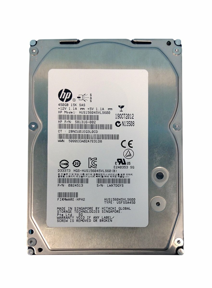 Жесткий диск HP 450Gb 15000 SAS 3.5" HDD 0B24513