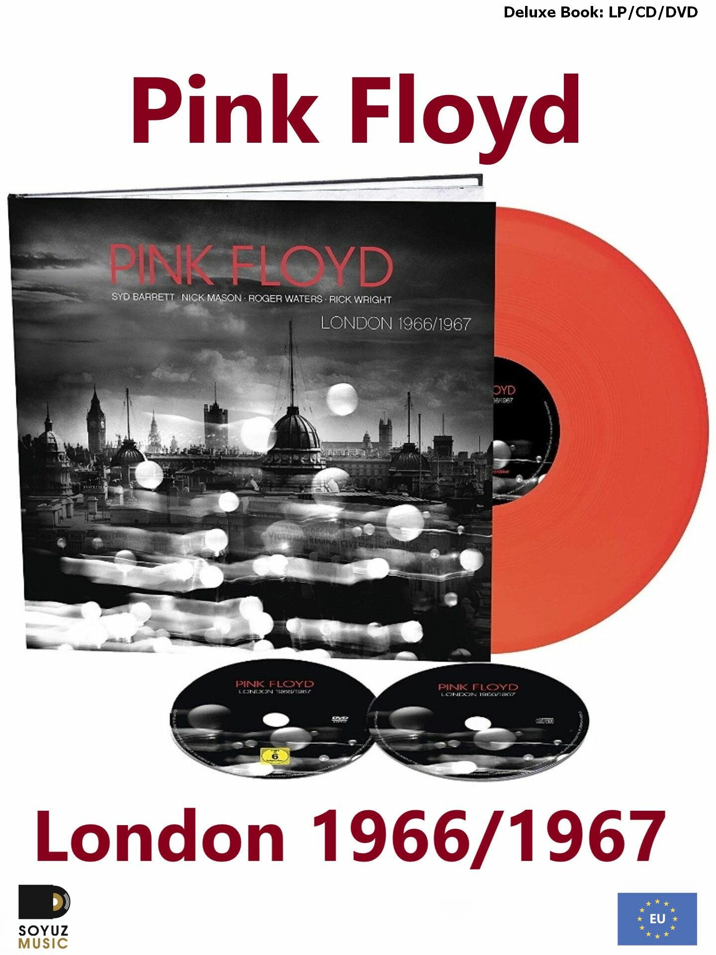 Pink Floyd. London 1966/1967 (Deluxe Book: LP Coloured+CD+DVD/Limited Edition/Виниловая пластинка)