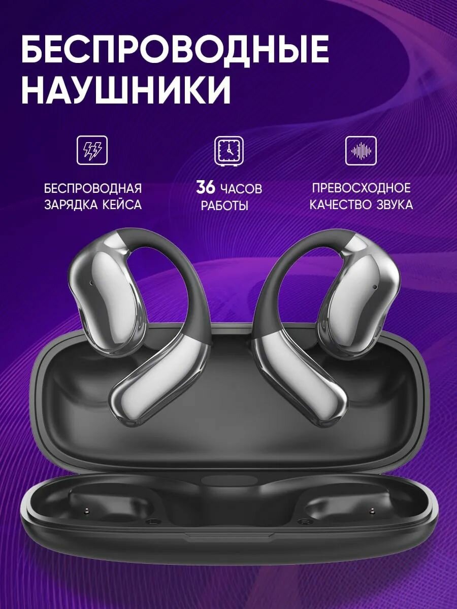 Новые беспроводные наушники с микрофоном и ENC шумоподавлением , черный