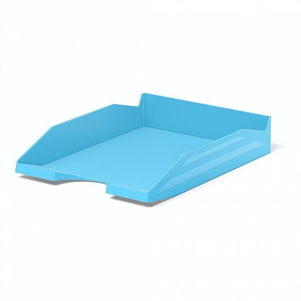 Лоток для бумаг ErichKrause Office Pastel, голубой, пластиковый, настольный