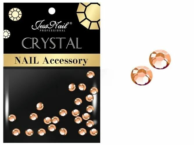 JessNail Стразы стекло ss6 персик, 30 шт. (73728)