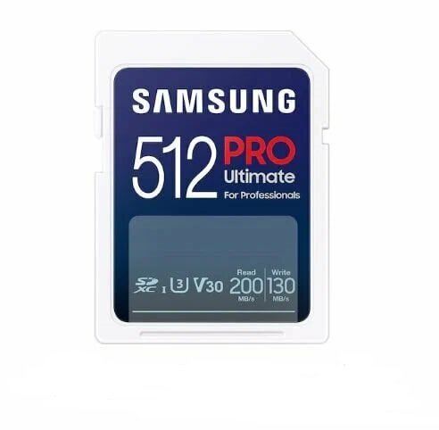 Карта памяти Samsung PRO Utimate SDXC 512GB U3 A2 V30 UHS-I R200/W130MB/s (MB-SY512S)