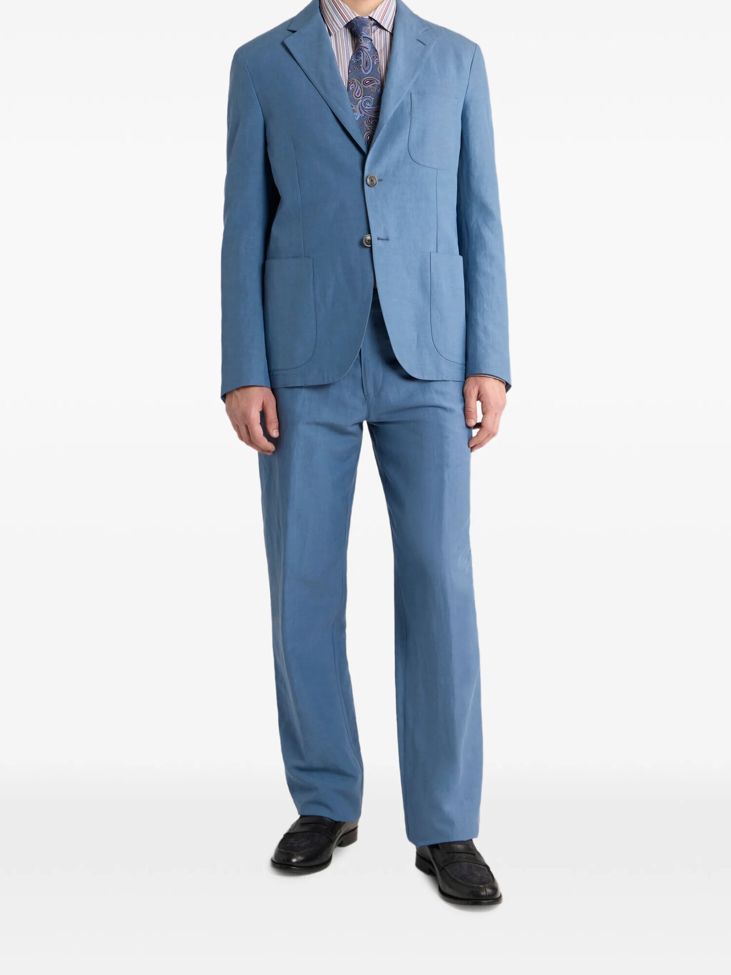 Пиджак ETRO Single-breasted patch-pocket blazer, размер 50 — фото 1