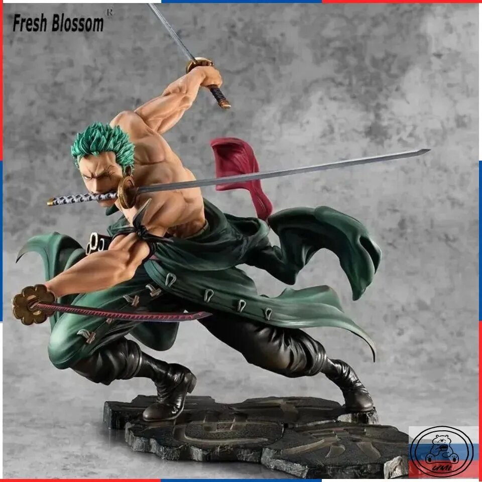 Фигурка Зоро с тремя мечами из One Piece, детализированная коллекционная модель для фанатов аниме