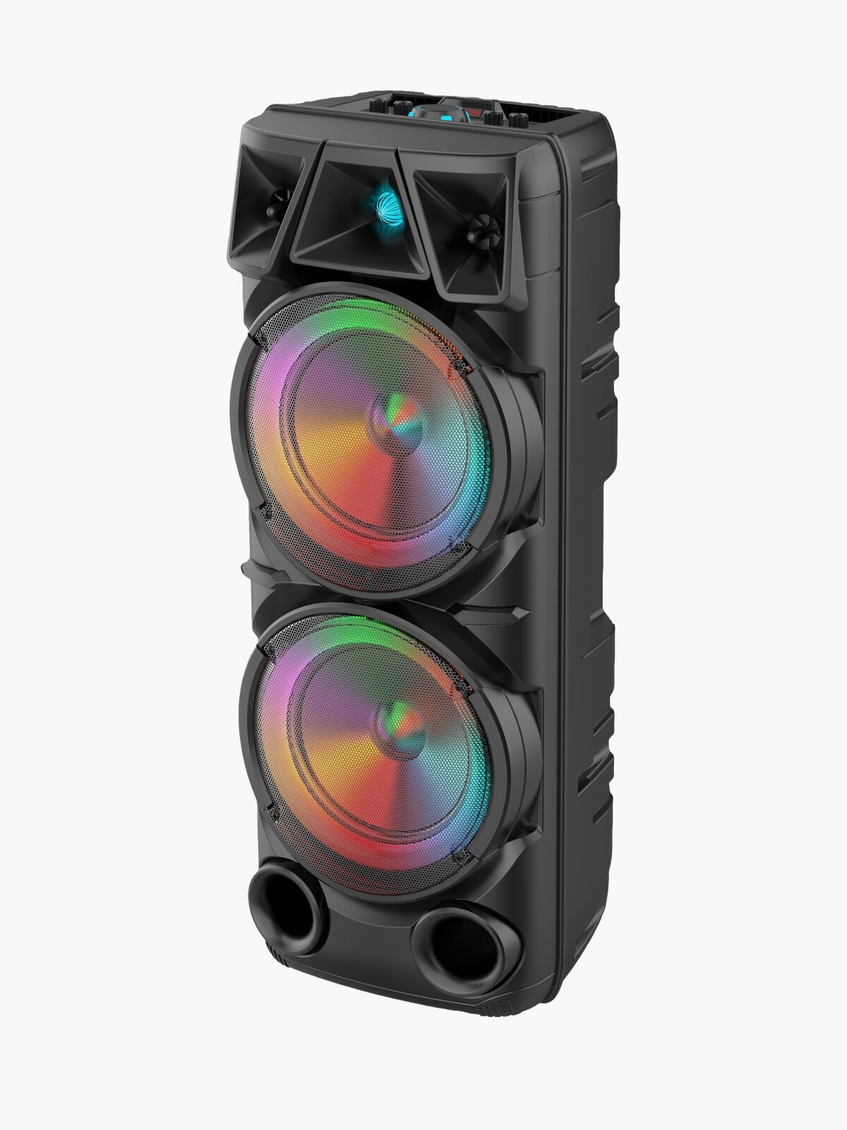 Колонка портативная блютуз большая Party Time 8210, колонка на дачу с подсветкой и караоке, 40W