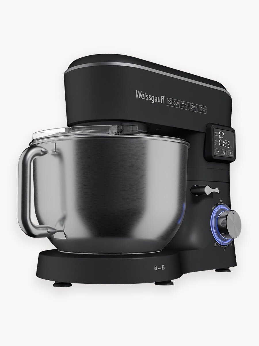 Миксер планетарный Weissgauff WSM 176 PDB Power Pro, кухонный, электрический, объем 6 литров