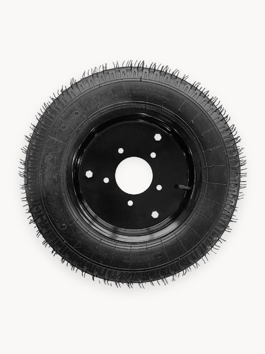 Колесо для телег для мотоблоков 5.00-10С с протектором шоссе (1 штука) без ступицы (правое)