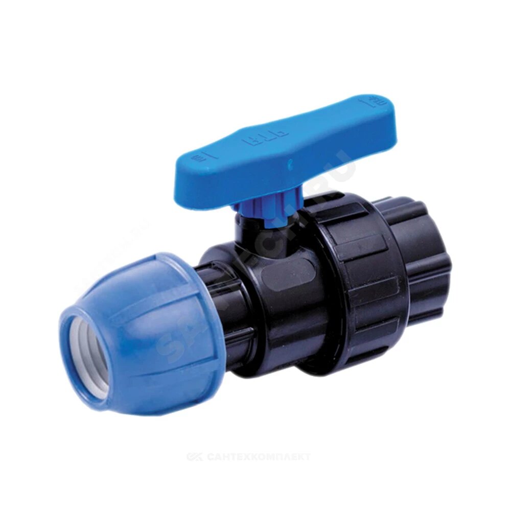 Кран шаровой компрессионный Дн 32х1/2" ВР Ру10 RTP (РосТурПласт) 14397