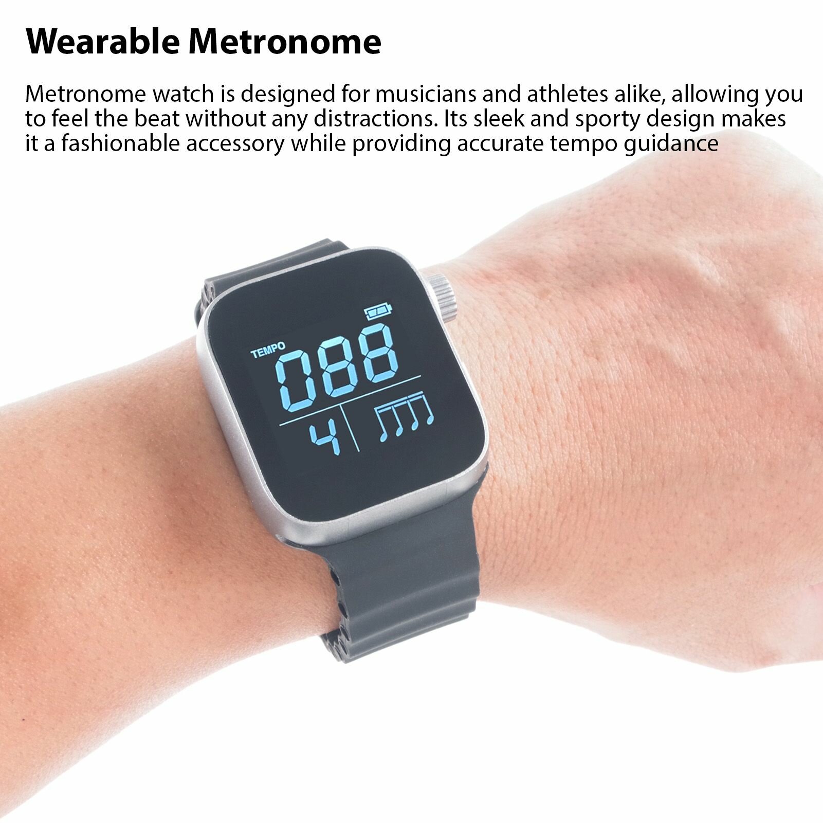 Метроном часы Body Sensing Smart Vibration Watch Носимые метроном съемные