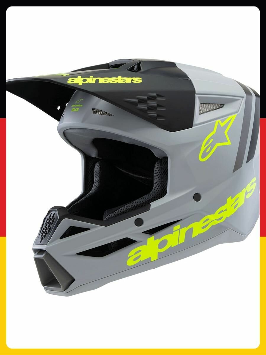 Мотошлем Кроссовый Alpinestars 8301925-9510-YS Sm3