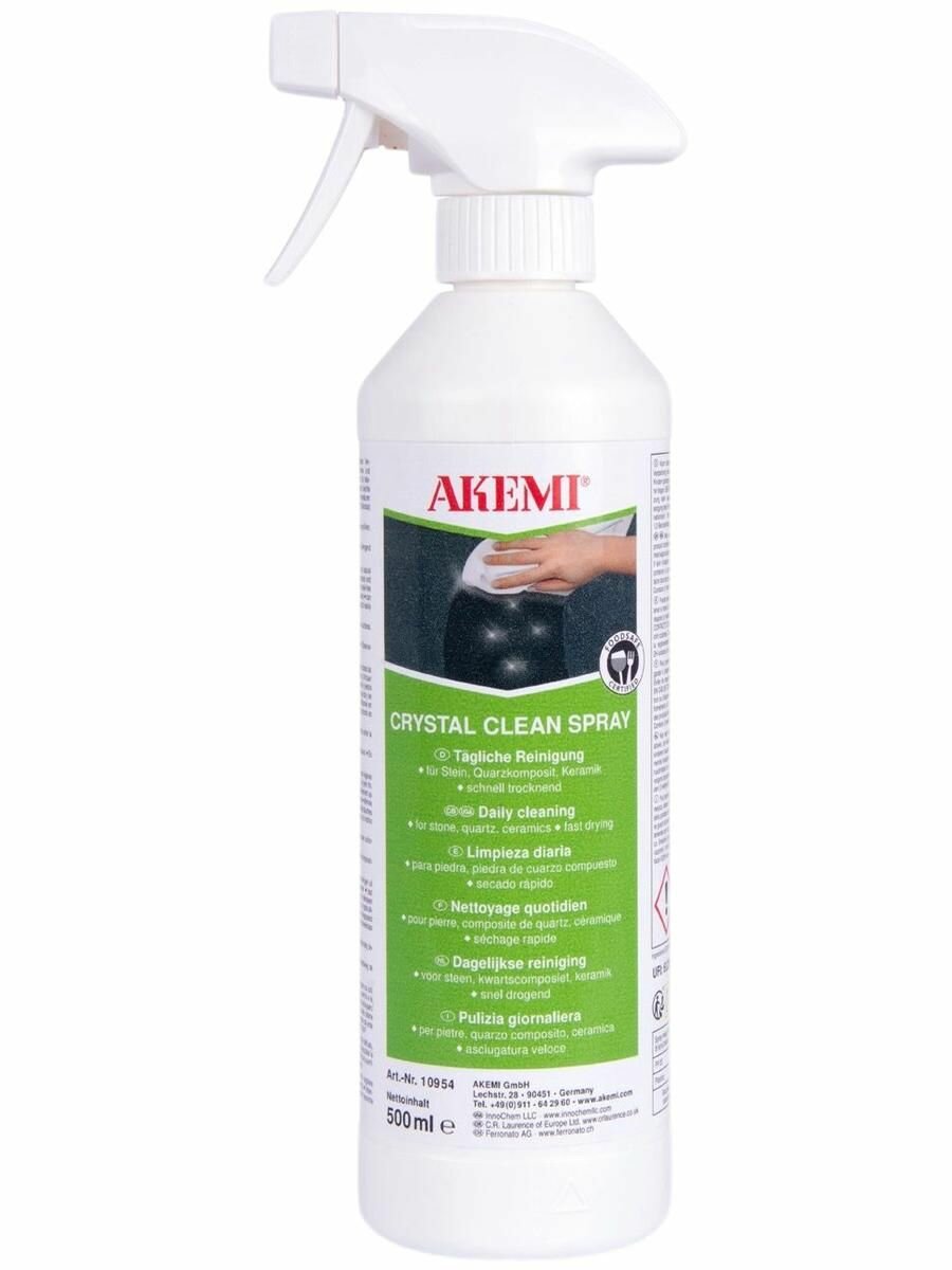 Akemi (Акеми) кристальный очиститель для ежедневного ухода за камнем и керамикой, антижир, спрей, 500 мл.