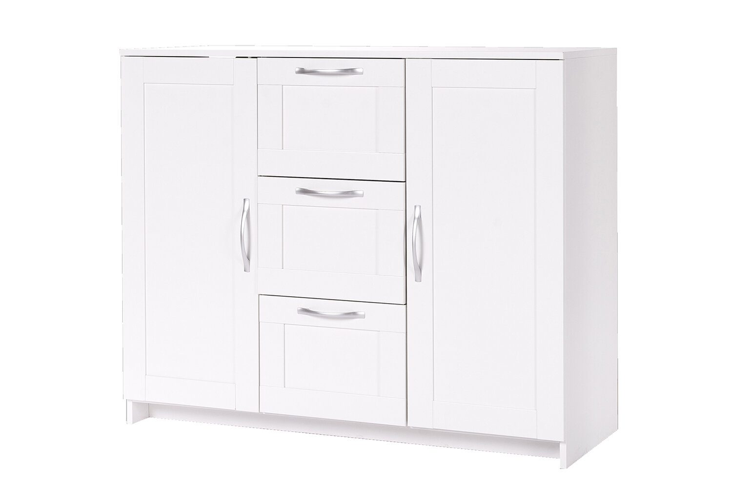 Тумба напольная Hoff Сириус, 117х95х41,2, для гостиной/для спальни, 3 ящика, 2 двери, матовый фасад, ДСП, цвет белый