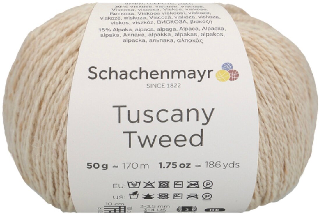 Tuscany Tweed /Таскани Твид/ пряжа Schachenmayr, MEZ, 9807002 (00002, natur (натуральный), молочный)