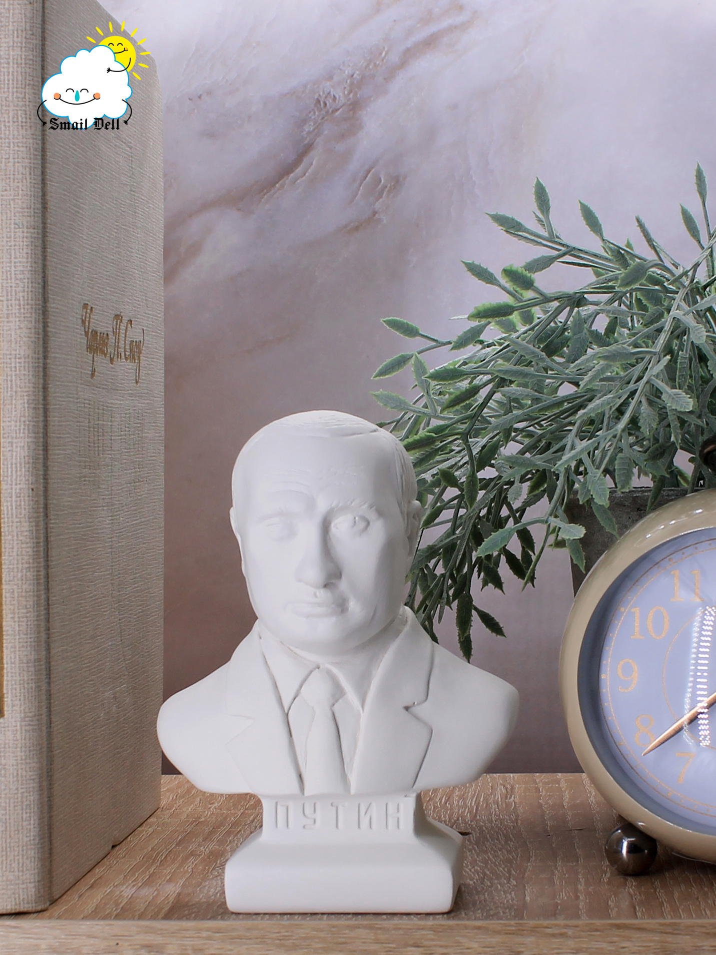 Статуэтка бюст Путин В. В. , 10.5 см , гипс, цвет белый матовый