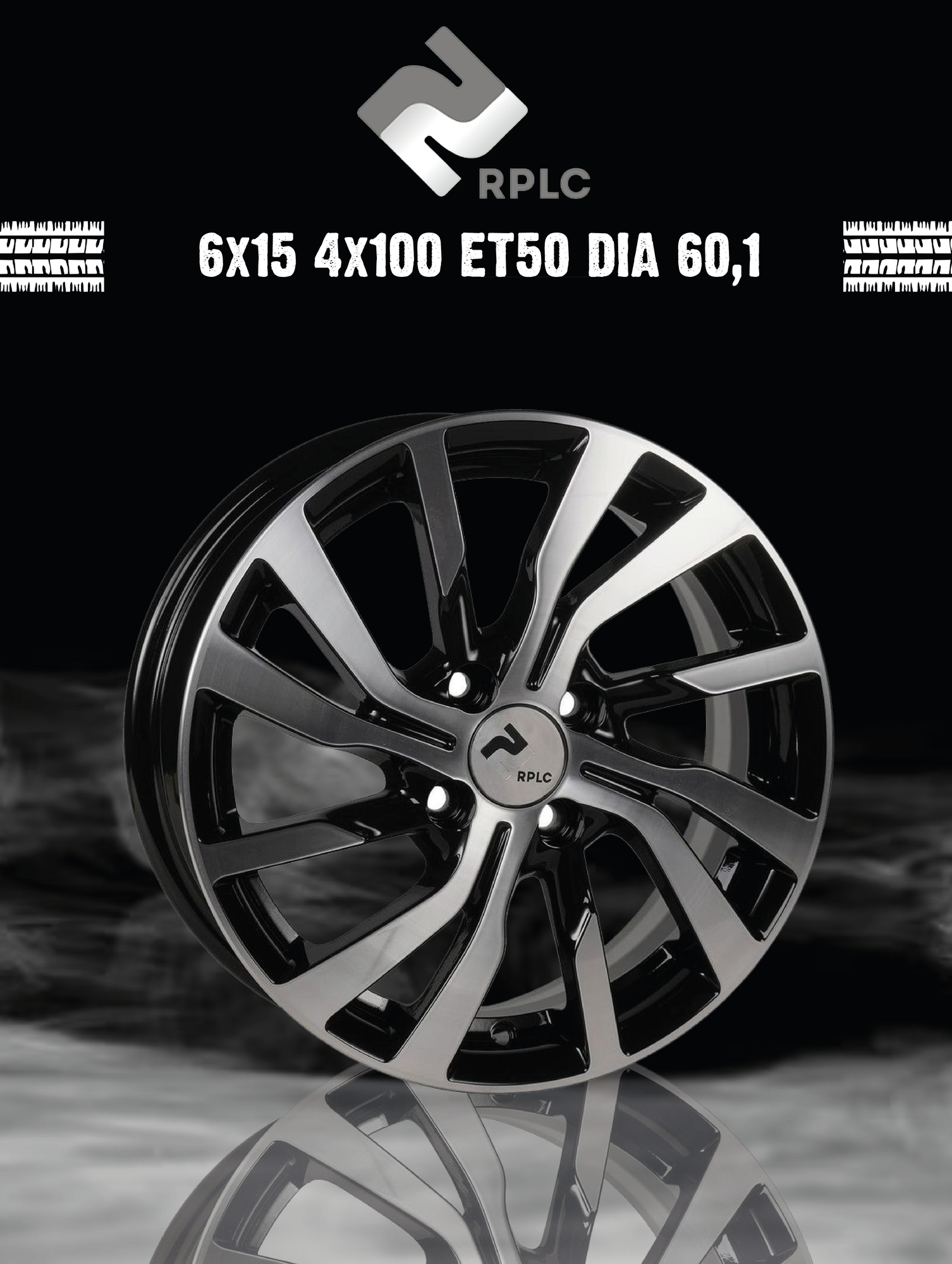 Диски автомобильные RPLC (Вектор) LA196 6x15 4x100 ET50 60,1 BFP