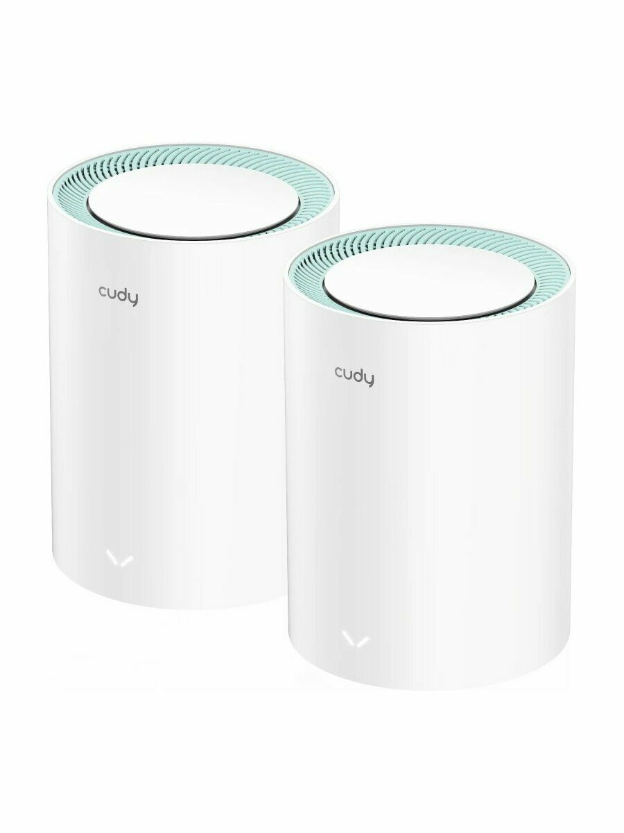Система Mesh Cudy M1300(2-Pack), AC1200 2 LAN 10/100/1000 Мбит/с, MU-MIMO, DDNS, DNS, Mesh