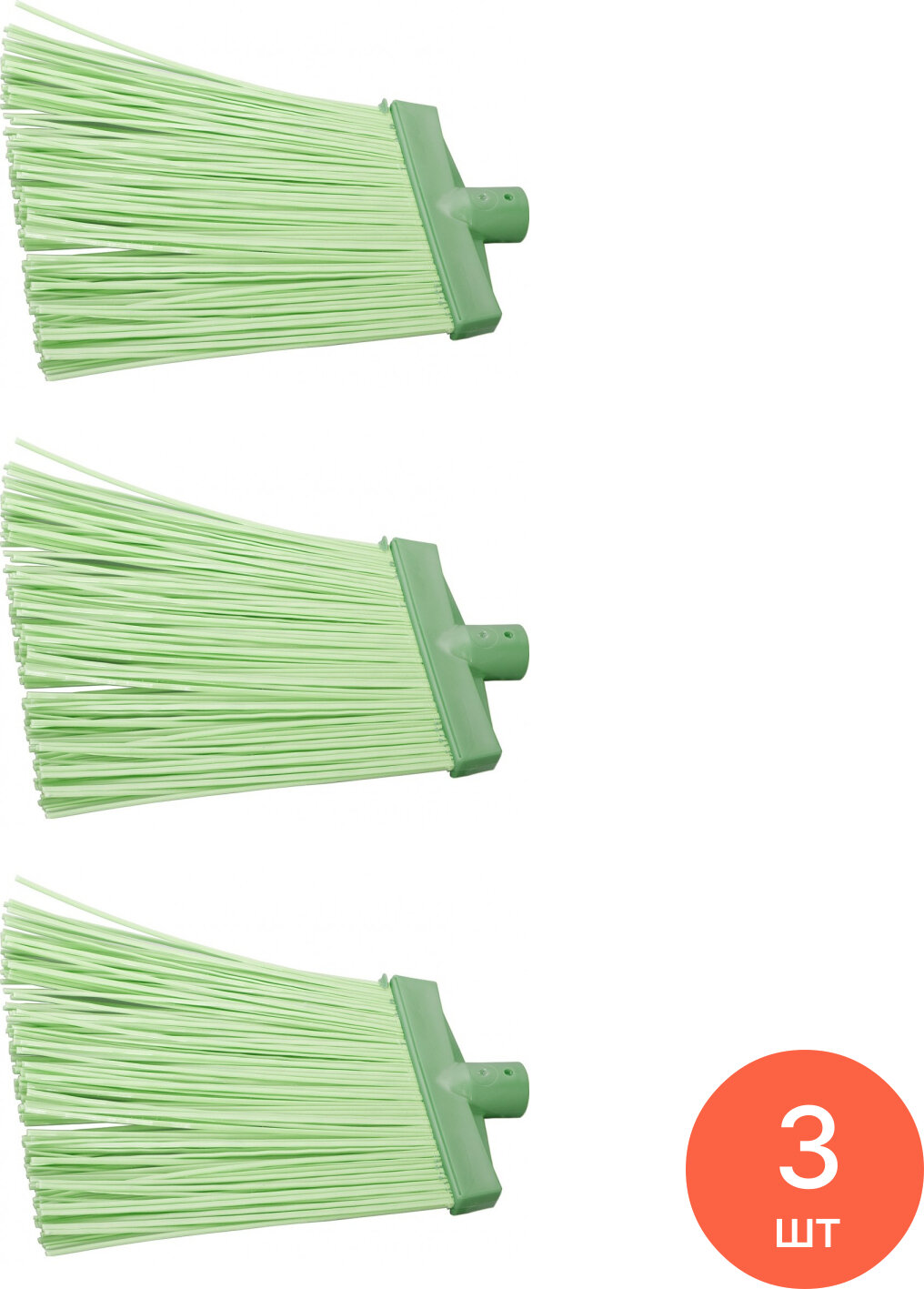 Метла уличная плоская без черенка, полипропилен, 30см / хозяйственные товары (комплект из 3 шт)