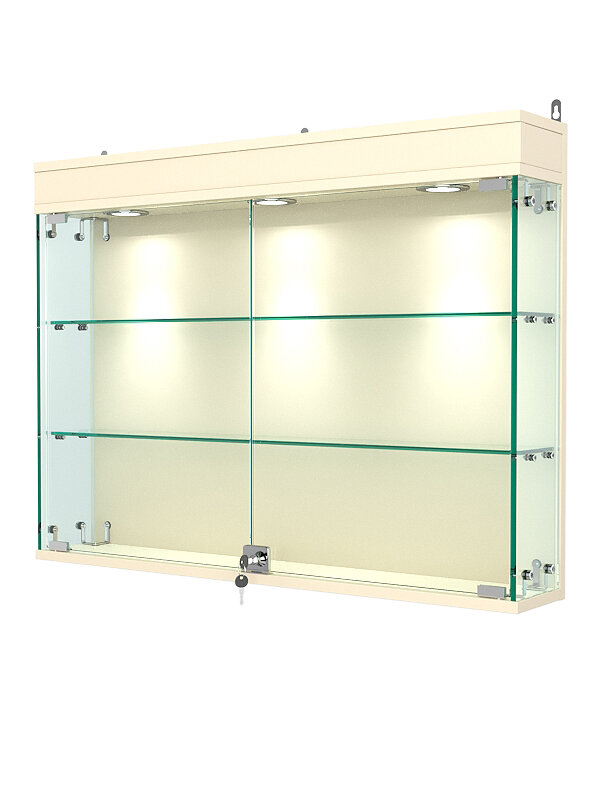 Витрина "атриум" настенная №3А-1, Крем Вайс. Производитель товара - компания Westcom.