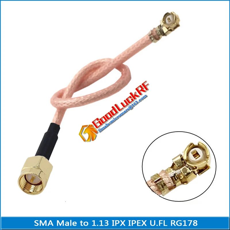 Набор уплотнительных колец U.FL Female to RPSMA RP-SMA RG178 1Pcs 10 CM, армейский зеленый