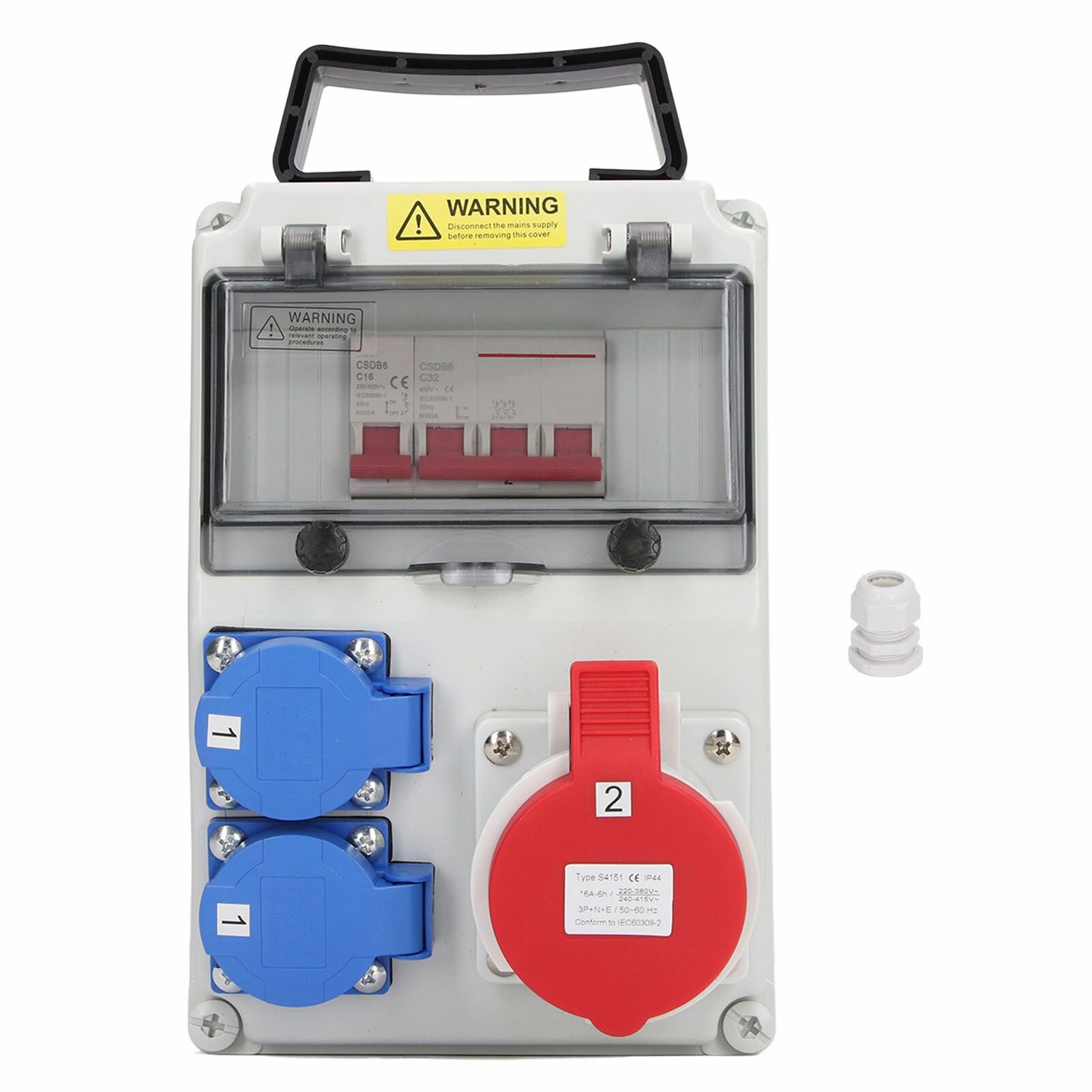 Распределитель питания AC 200-250V, универсальный разъем, AC 220-380V, 240-415V, разъем CEE с автоматическим выключателем