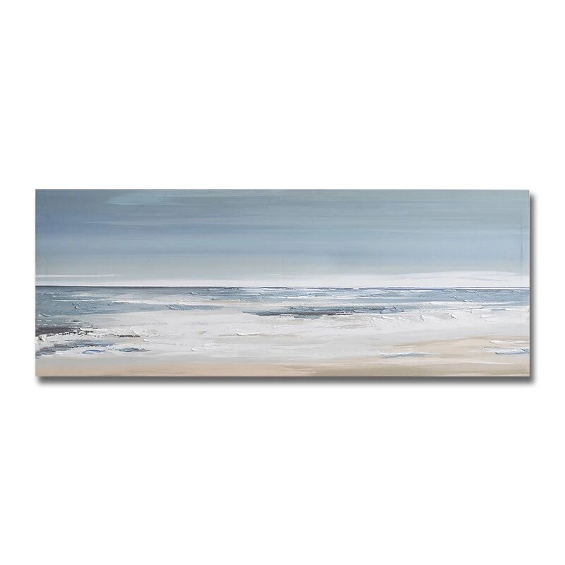 Абстрактная картина "Морской пейзаж", 80x200см, без рамы