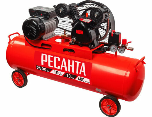 Компрессор поршневой Ресанта КП-100/400Р (74/7/5)