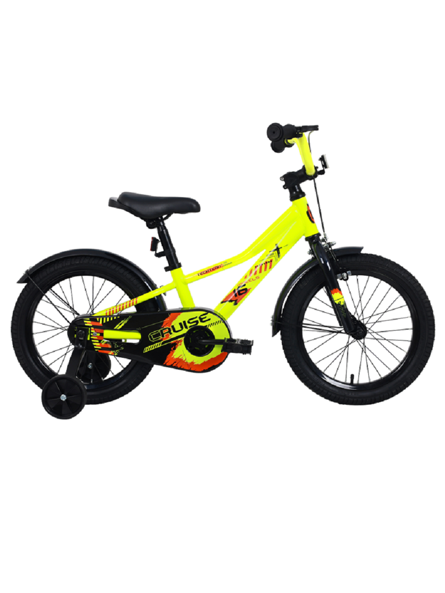 Велосипед Tech Team Cruise 14 неоново зеленый (сталь) 2025