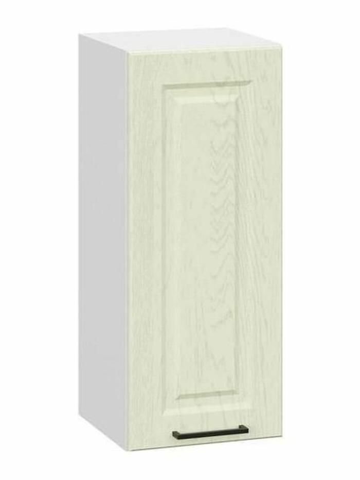 Кухонный модуль навесной, шкаф Шервуд с доводчиками, с полками, 30х29.6х72 см, Белый / Дуб кремовый матовый