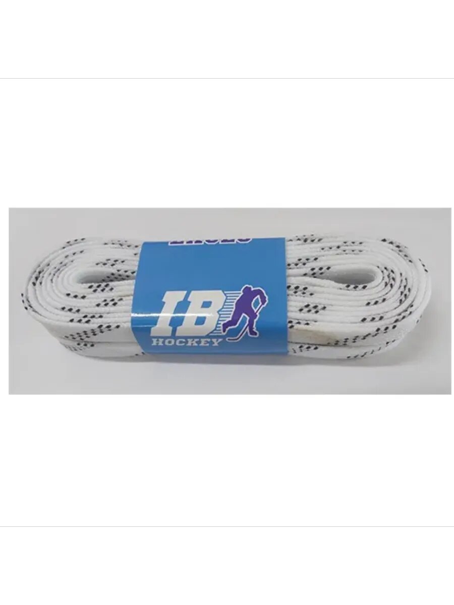 Шнурки для коньков с пропиткой белые IB 244 см