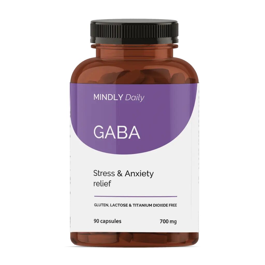 MINDLY Daily Гамма аминомасляная кислота 700 мг/GABA 700 мг капсулы массой 833 мг 90 шт