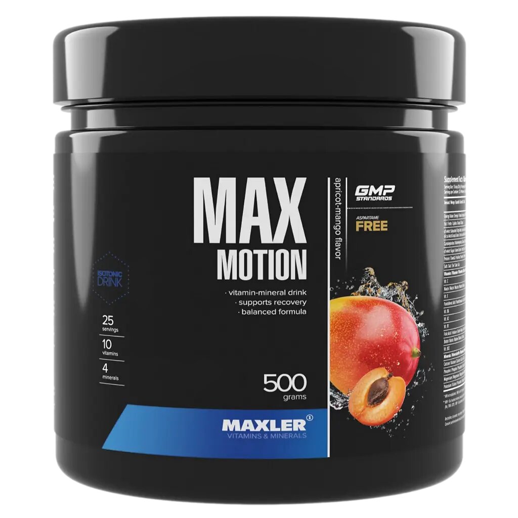 Макслер Макс Моушен без аспартама вкус абрикос-манго / Maxler Max Motion aspartame free Apricot-mango flavor порошок по 500 г 1 шт